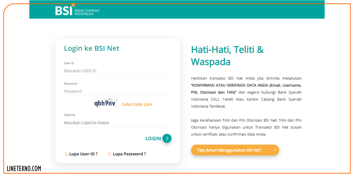 Bsi Net Banking Dan Cara Aktivasinya | LineTekno